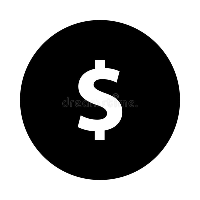 Dollar and circle stock vector. Illustration of vector - 169375271