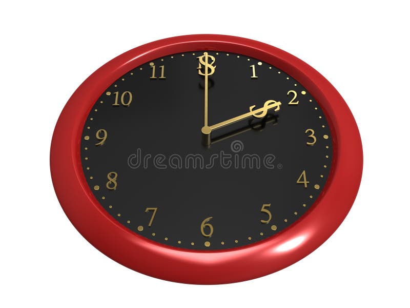 Dollar Clock stock illustration. Illustration of financial - 20965500