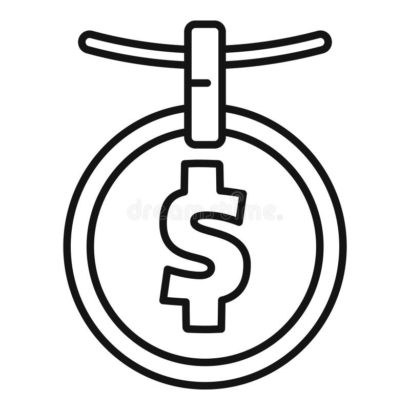 Dollar Coin Hanging on String Stock Vector - Illustration of business ...