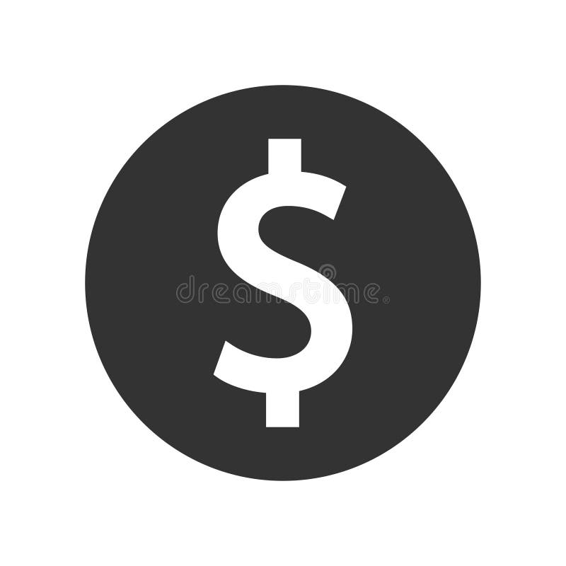 Dollar coin icon stock vector. Illustration of graphic - 175002576