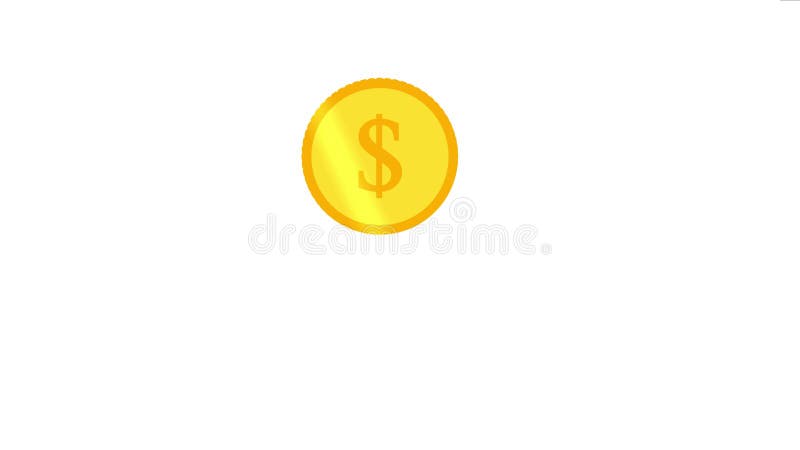 Dollar Coin Jump and Spin Animated Coins in Toss Flip and Spin Pop in ...
