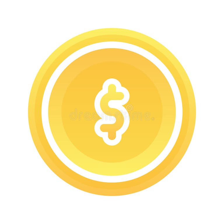 Dollar Coin Logo Gradient Design Template Icon Element Stock ...