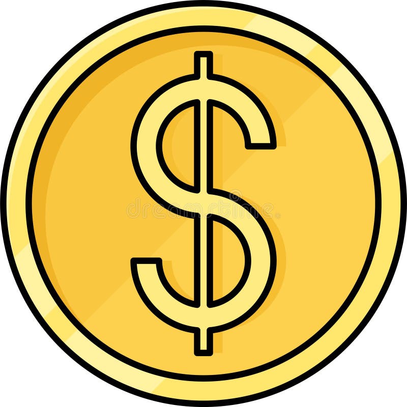 Dollar Coin, Dollar is the Name of More Than 20 Currencies Stock Vector ...