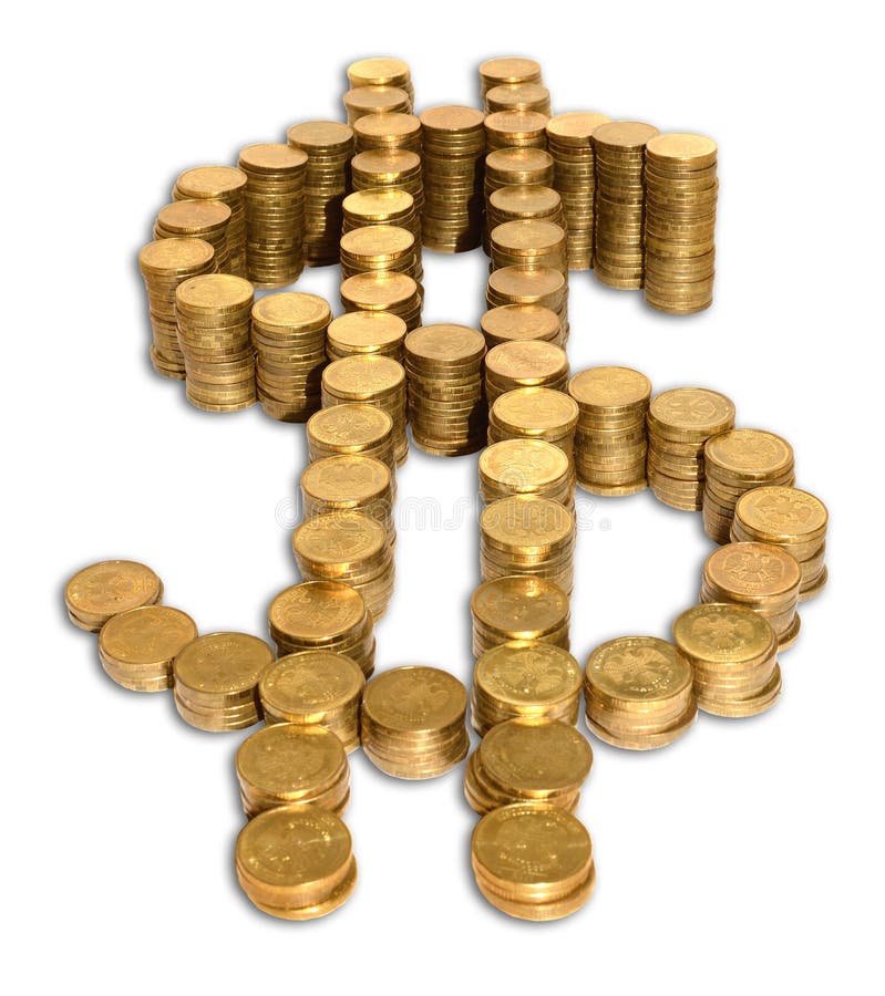 Dollar coin sign stock image. Image of ruble, coin, concepts - 48268995