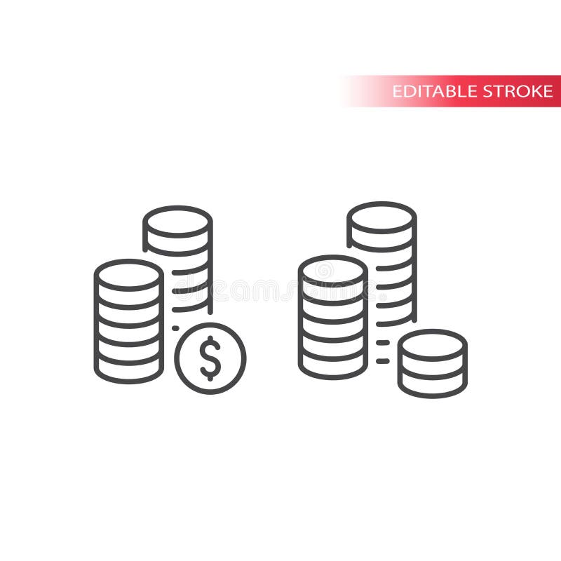 Coin Stack Icon Vector Stock Illustrations – 42,457 Coin Stack Icon ...