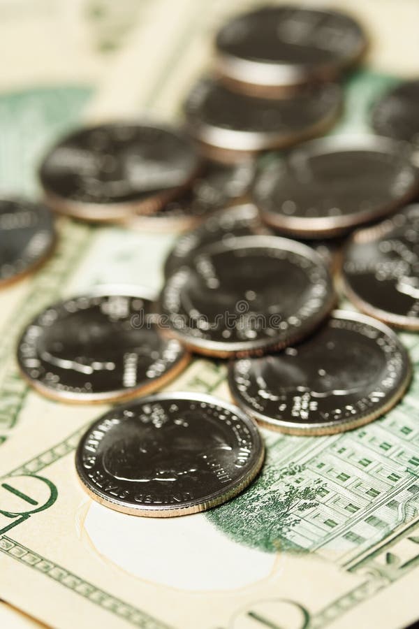 Dollar and coins stock image. Image of closeup, currency - 3102293