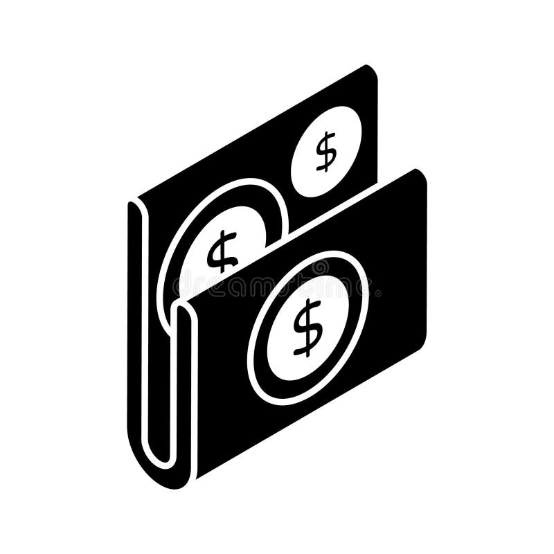 Dollar Coins Inside Data Folder Showing Concept Icon of Financial Data ...