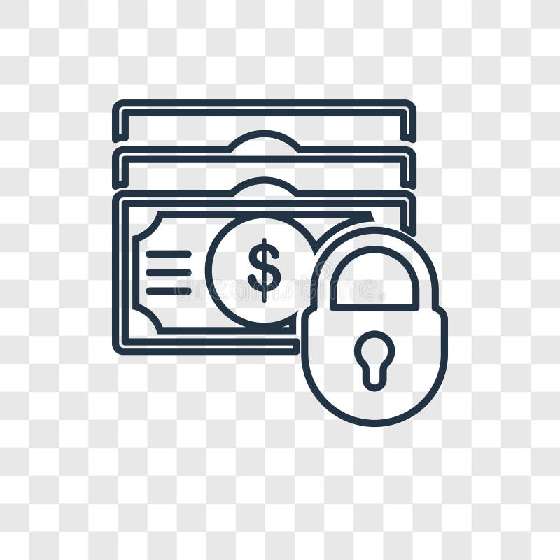 Dollar Concept Vector Linear Icon Isolated On Transparent Background ...