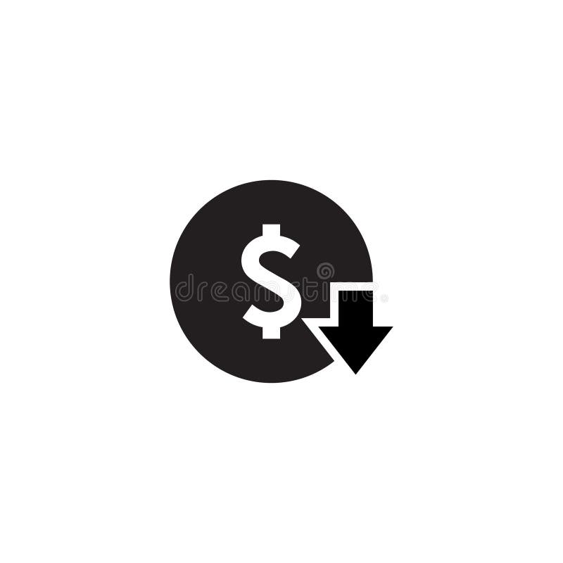 Dollar Cost Reduction Icon Vector. Decrease Costs Sign Symbol Stock ...
