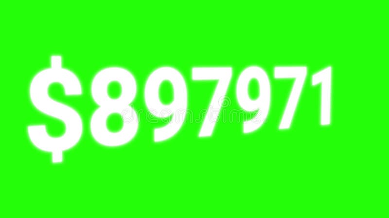 Dollar Counting Animated Green Screen Dollar Slider Counting Up 4k ...