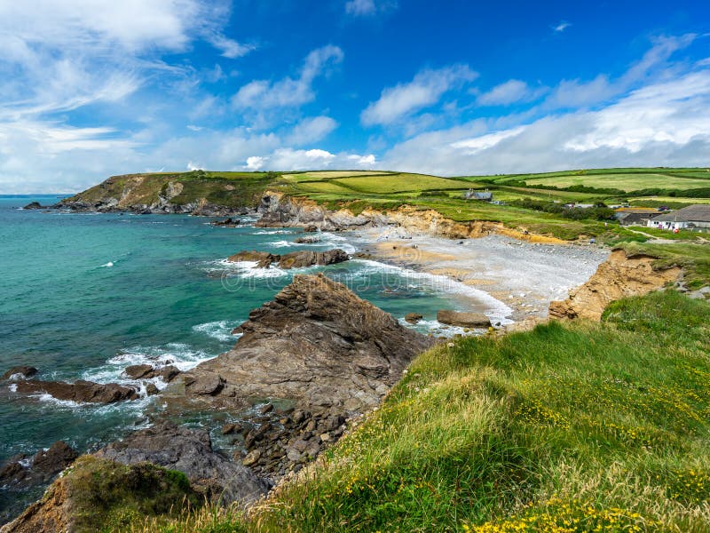 Dollar Cove Gunwalloe Cornwall England UK Stock Image - Image of ...