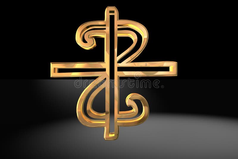 Dollar Cross stock illustration. Illustration of design - 5385203