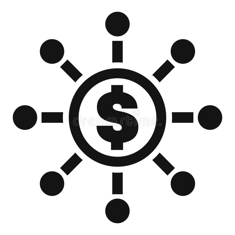Dollar Currency Connecting with Multiple Nodes Representing ... Dollar Currency Connecting with Multiple Nodes Representing ...