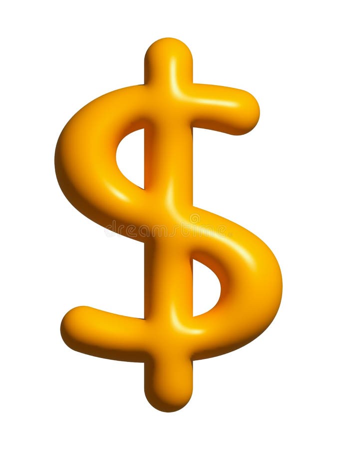 Dollar Currency 3D Symbol, Money USD Sign 3D Stock Illustration ...