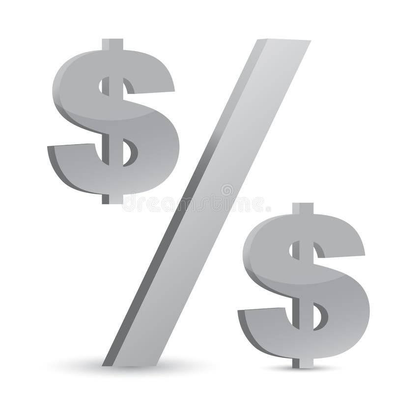 Dollar currency percentage stock illustration. Illustration of abstract ...