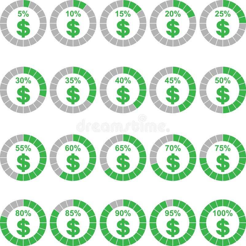 Dollar Currency Percentage stock illustration. Illustration of ...