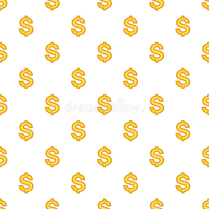 Dollar Currency Symbol Pattern, Cartoon Style Stock Vector ...