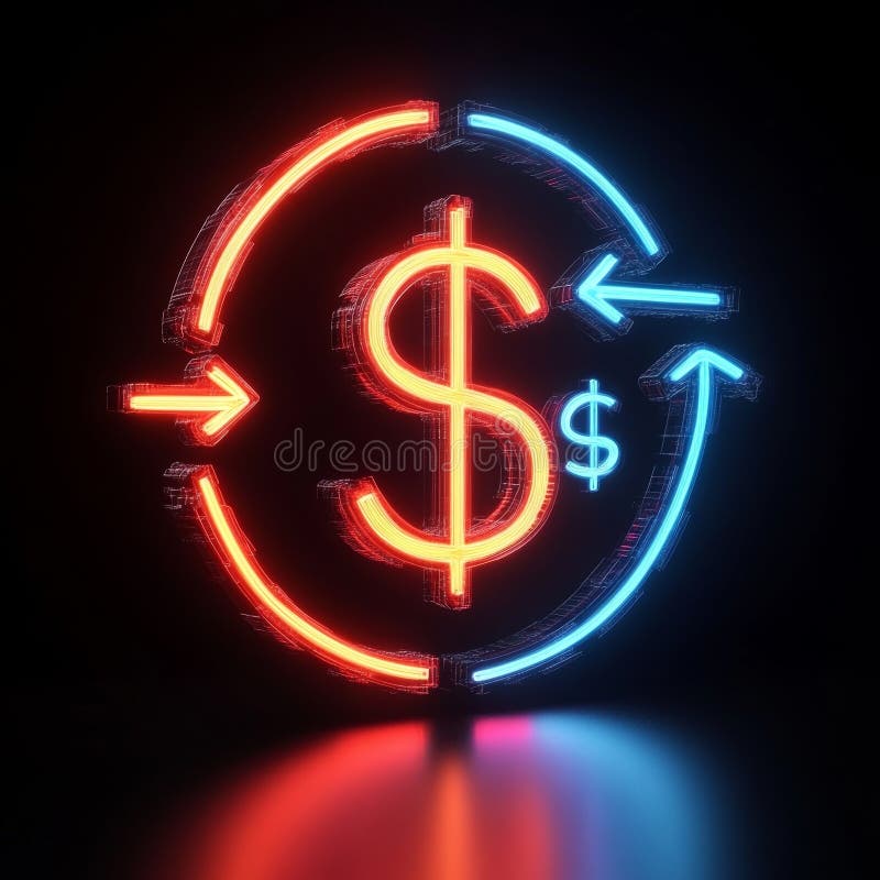 Dollar Cycle stock illustration. Illustration of glowing - 335259121