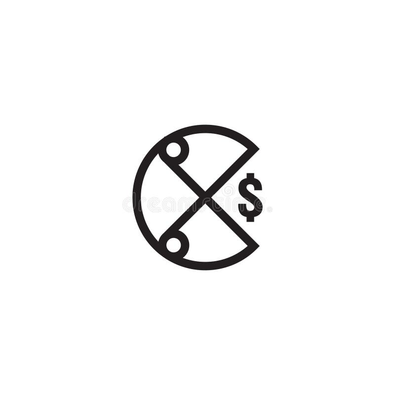 Dollar Decrease Icon. Money Rising Drop Fall Down Symbol. Business ...