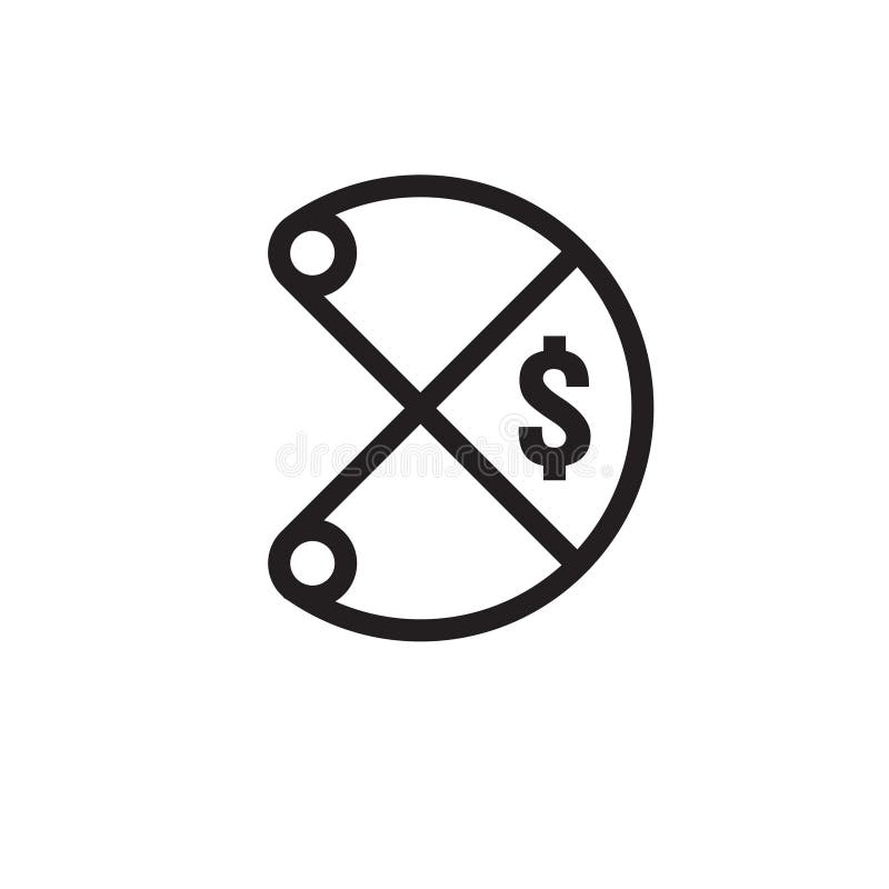 Dollar Decrease Icon. Money Rising Drop Fall Down Symbol. Business ...