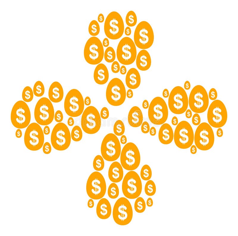 Dollar Deposit Egg Curl Flower Cluster Stock Illustration ...