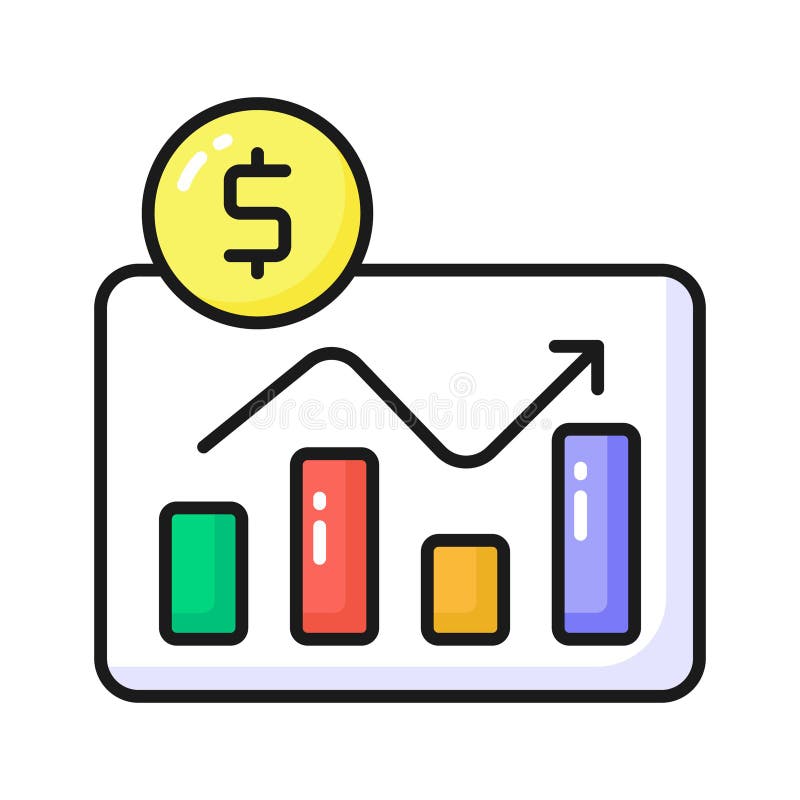 Dollar with Diagram Denoting Concept Icon of Financial Chart, Business ...