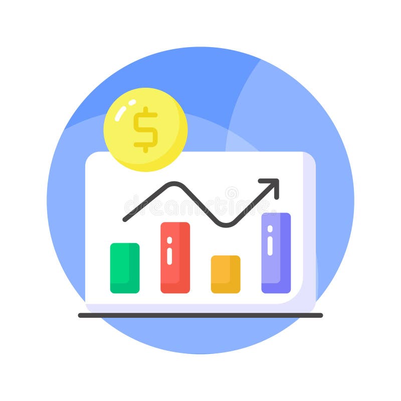 Dollar with Diagram Denoting Concept Icon of Financial Chart, Business ...