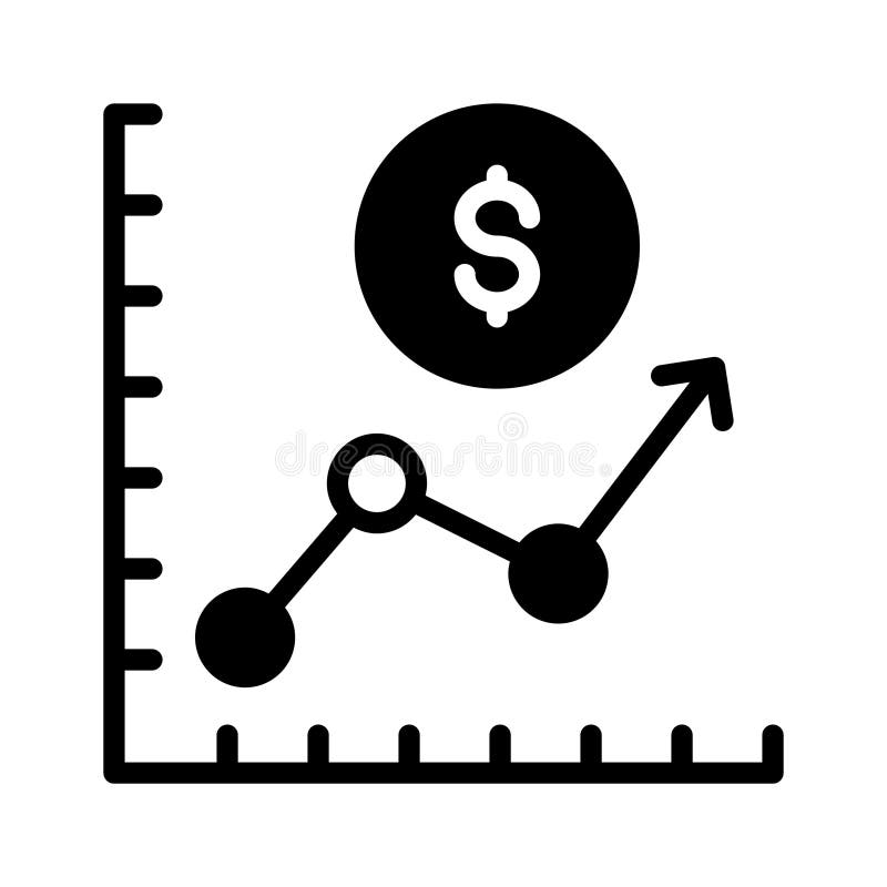 Dollar with Diagram Denoting Concept Icon of Financial Chart, Business Chart Vector Stock Vector ...