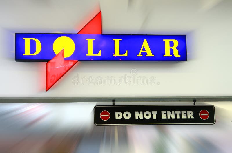 Dollar Do Not Enter Symbolic Road Sign Stock Photo - Image of disallow ...
