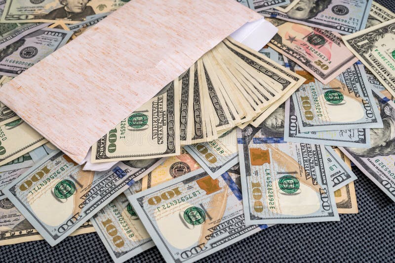 Dollar in Envelope. Finance Concept Stock Image - Image of rich, gift ...