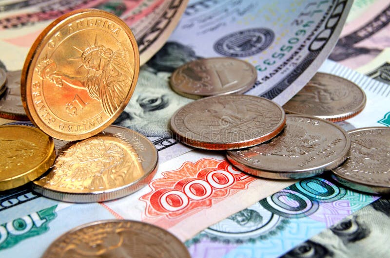 Dollar Exchange Rate Against the Ruble Concept. Stock Image - Image of ...