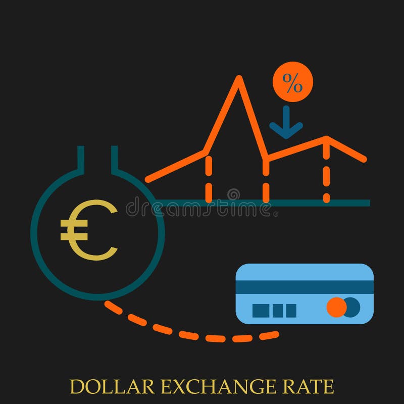 Dollar Exchange Rate Vector Illustration Stock Vector - Illustration of ...