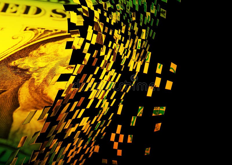 Dollar Explosion stock illustration. Illustration of american - 14638205