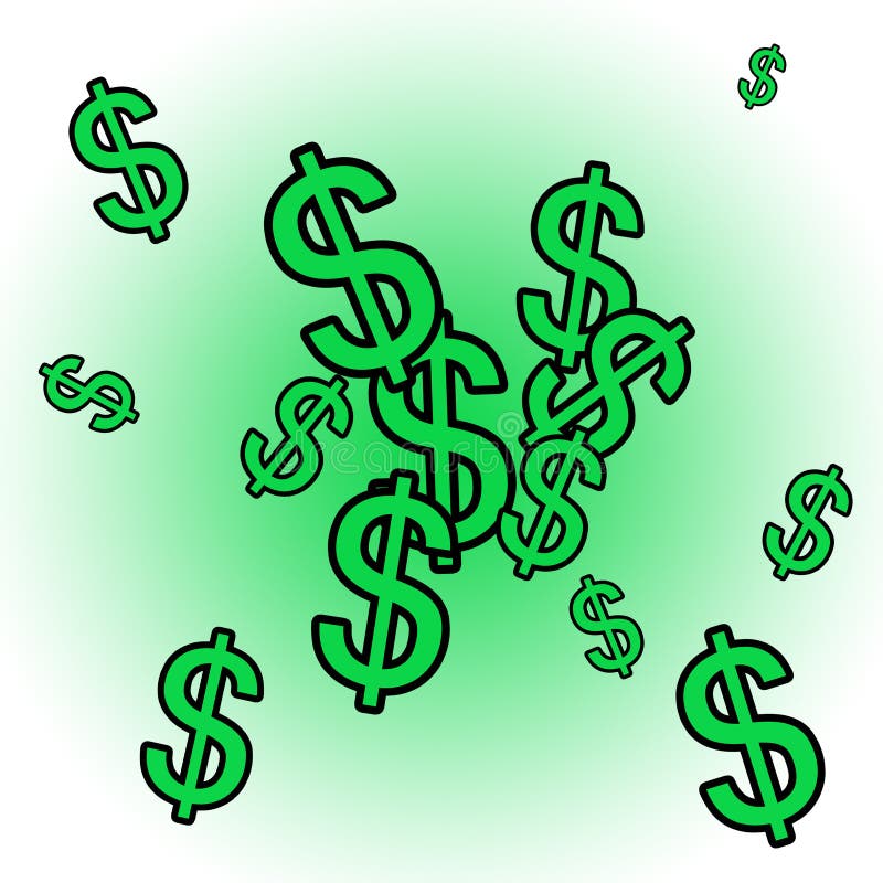 Dollar Explosion stock illustration. Illustration of gold - 967533