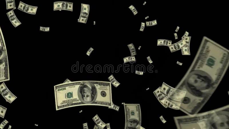 Dollar Explosion Animation Black Background Vector Motion Graphics Loop ...