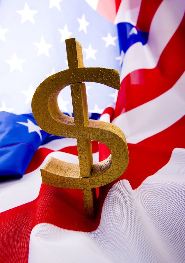 Dollar on the flag stock image. Image of liberty, drawing - 3604231