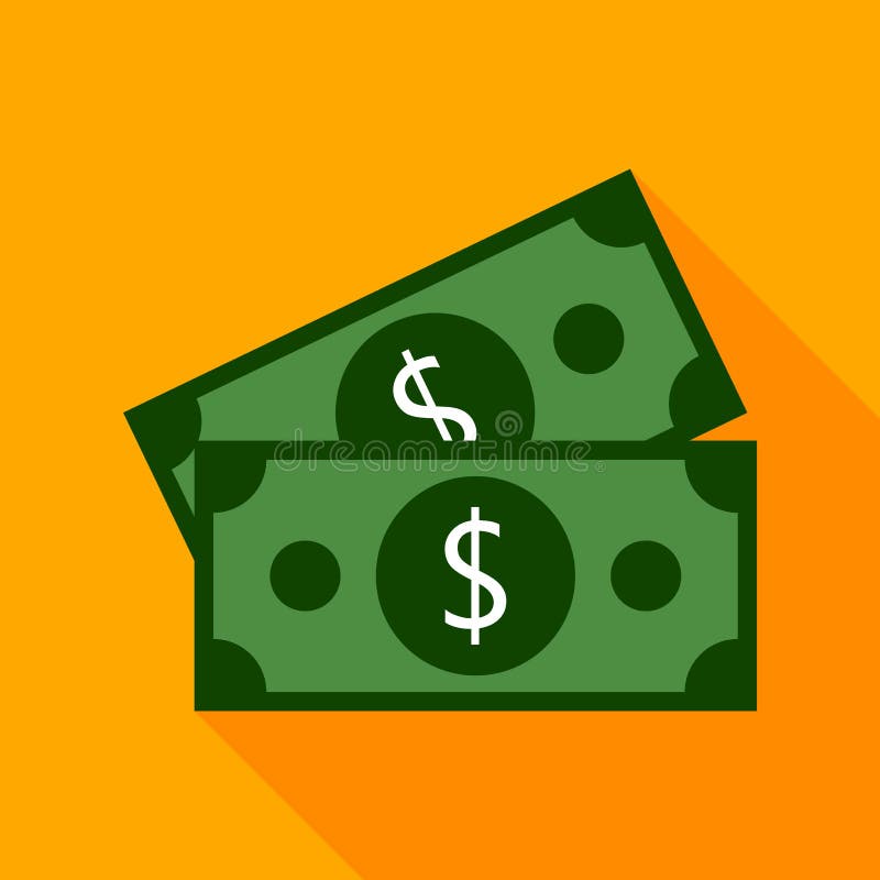 Dollar flat icon stock vector. Illustration of banner - 142246843