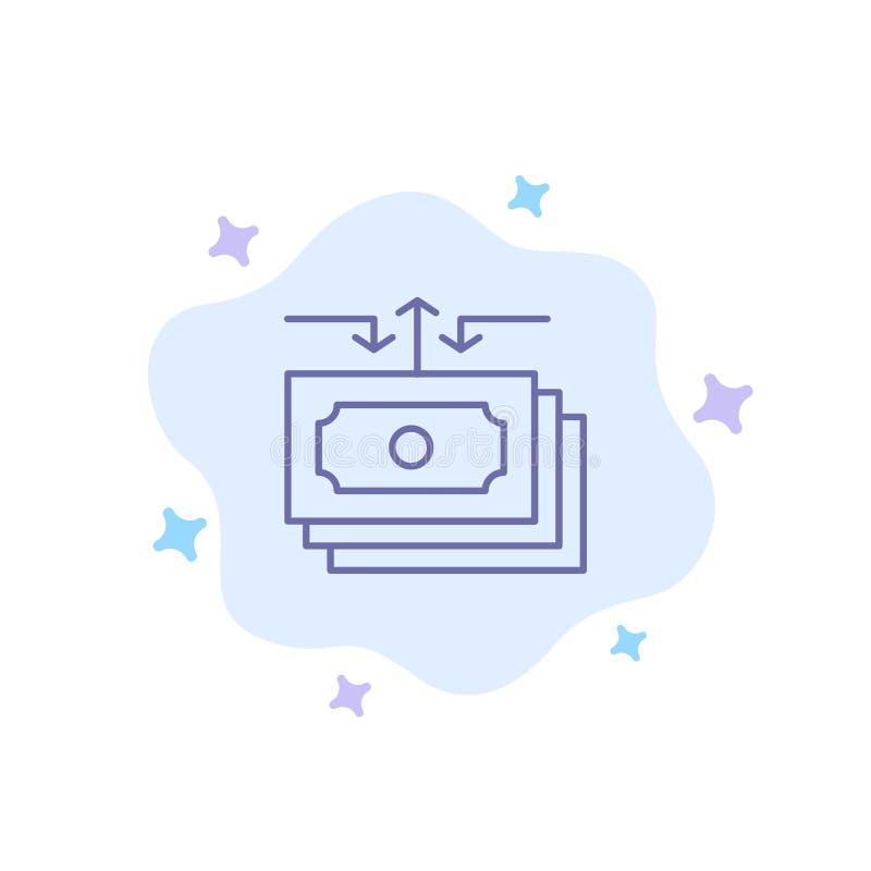 Dollar, Flow, Money, Cash, Report Blue Icon on Abstract Cloud ...