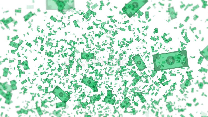 Dollar Flying Falling Background Animation. Stock Footage - Video of ...