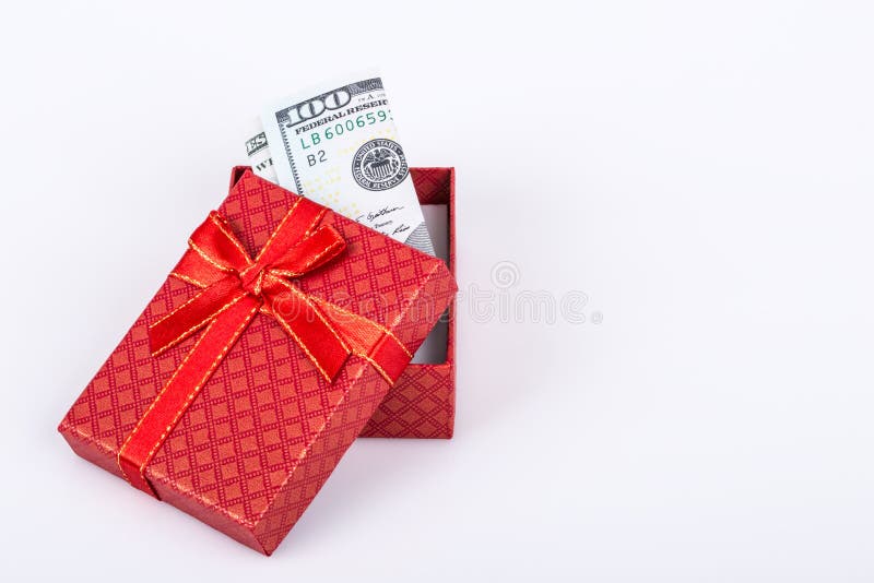 Dollar in gift box stock image. Image of dollar, anniversary - 39840155