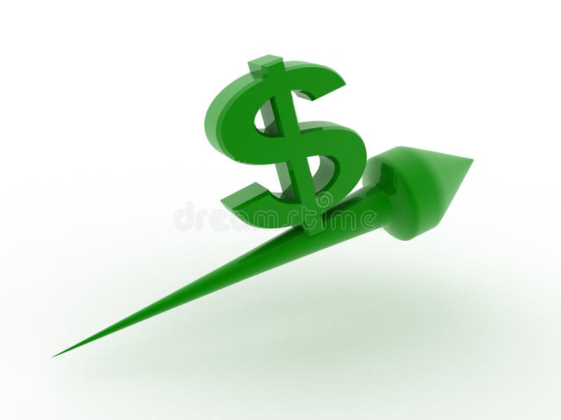 Dollar going up stock illustration. Illustration of economical - 39795122