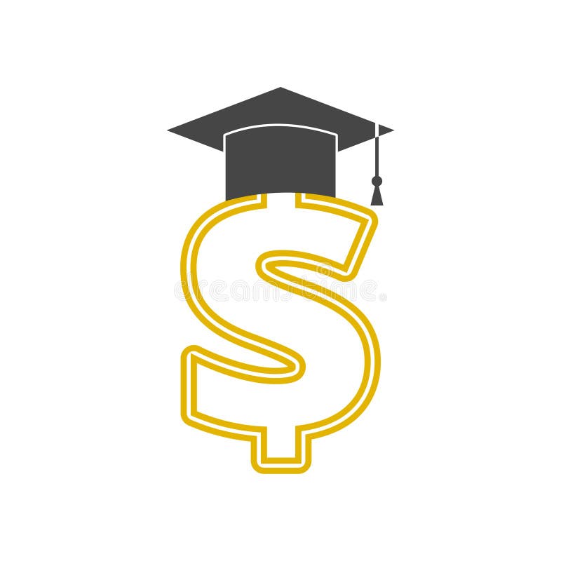Dollar with Graduate Hat, Graduation Hat on Gold Dollar Sign Sticker ... Dollar with Graduate Hat, Graduation Hat on Gold Dollar Sign Sticker ...