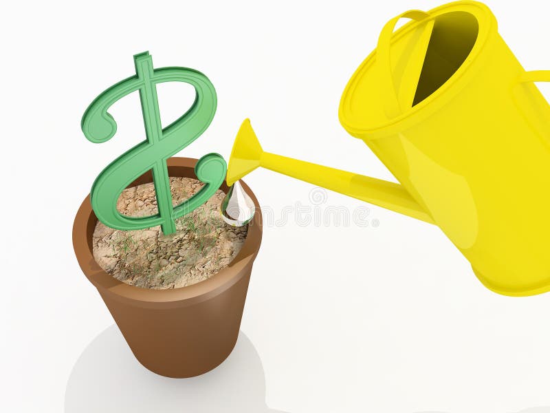 Dollar Growth Trend Flat Icon Symbol Stock Vector - Illustration of ...