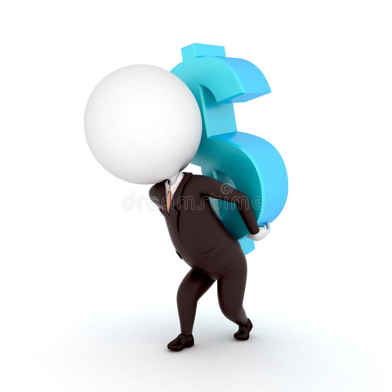 Dollar guy stock illustration. Illustration of abstract - 23710630
