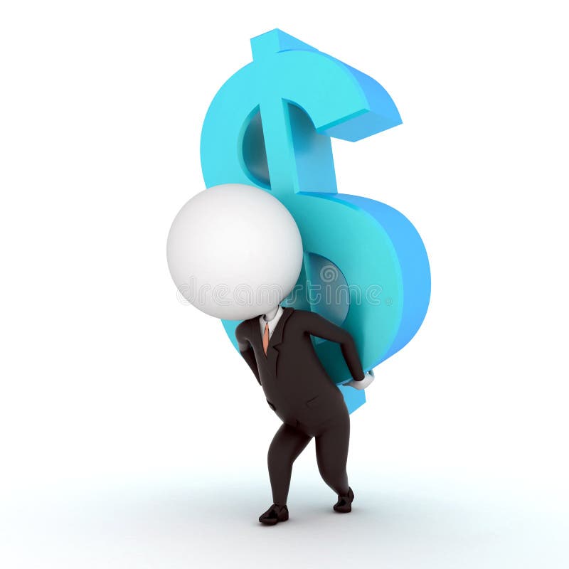 Dollar guy stock illustration. Illustration of figure - 23710635