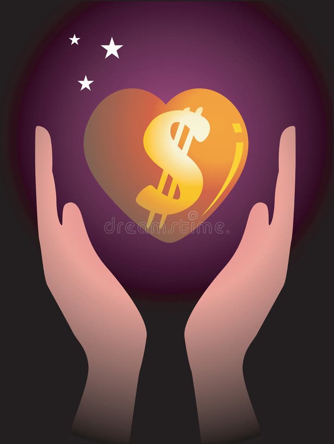 Dollar and hands stock vector. Illustration of buck, money - 3695880