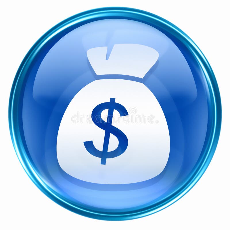Dollar icon blue stock illustration. Illustration of click - 4870604