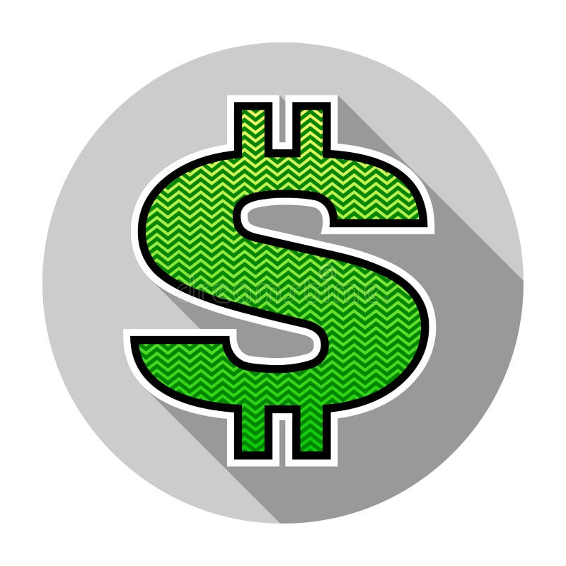 Dollar Icon Flat Design Vector Illustration Stock Vector - Illustration ...