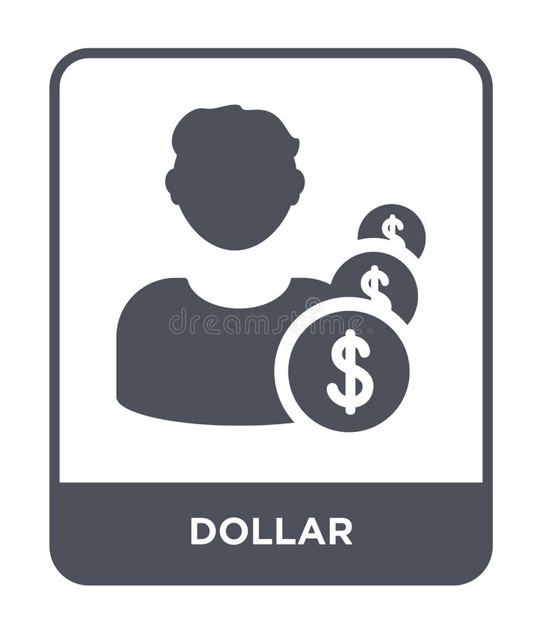 Dollar Icon in Trendy Design Style. Dollar Icon Isolated on White ...