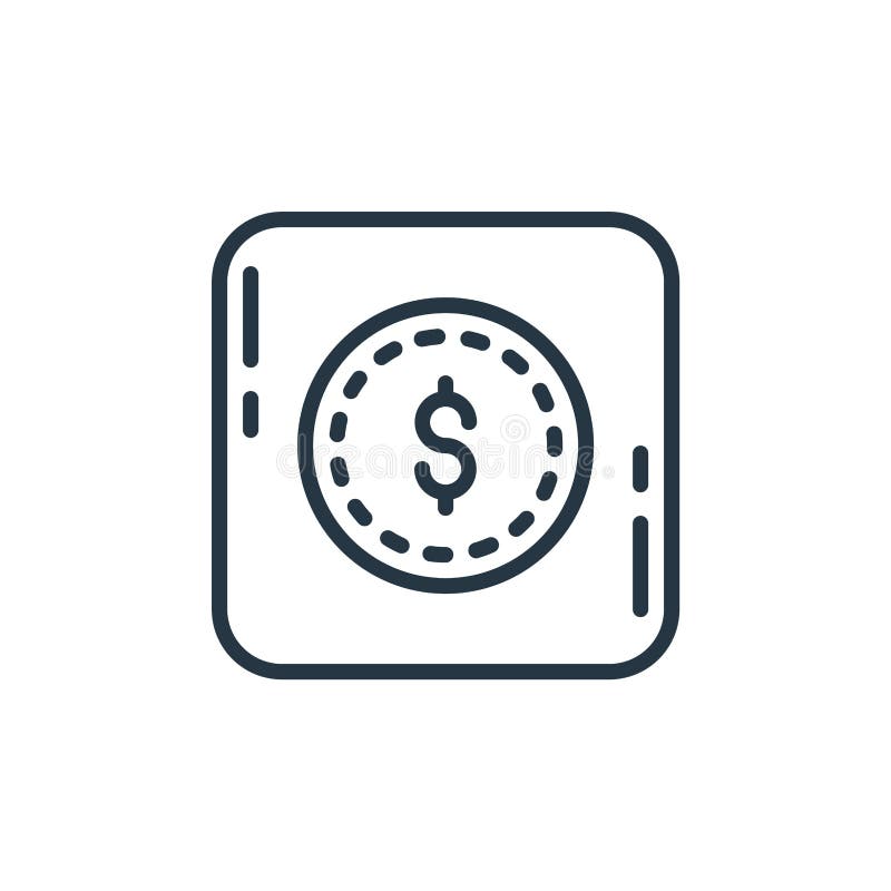 Dollar Icon Vector from Sales Concept. Thin Line Illustration of Dollar ...